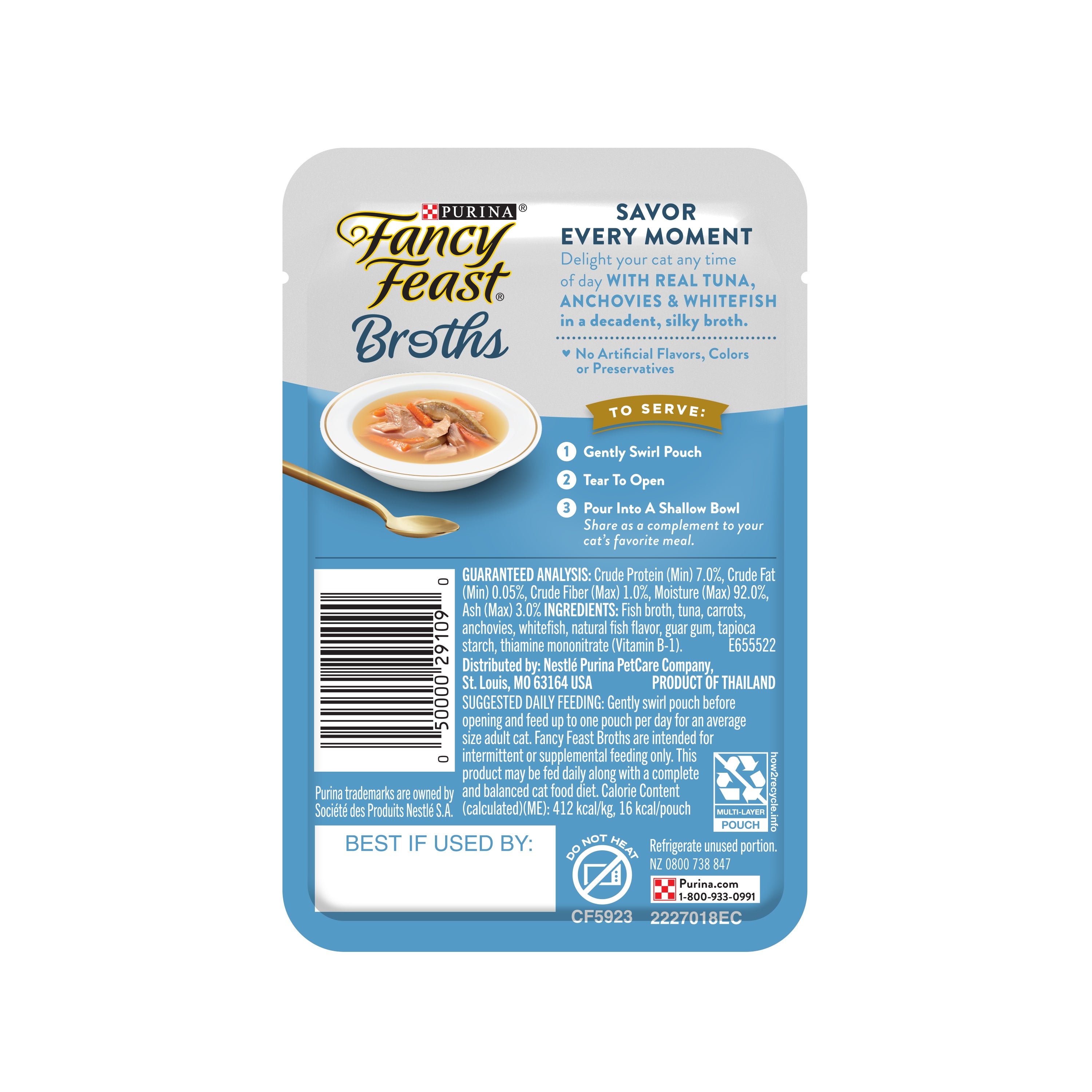 FANCY FEAST Tuna Anchovies Fish Silky Broth Cat Treats | Purina NZ